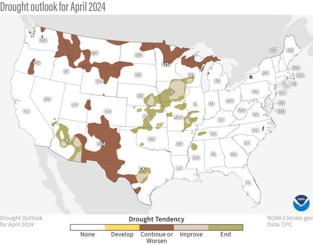 U.S. Drought Area Smallest Since 2020 - Farm Policy News