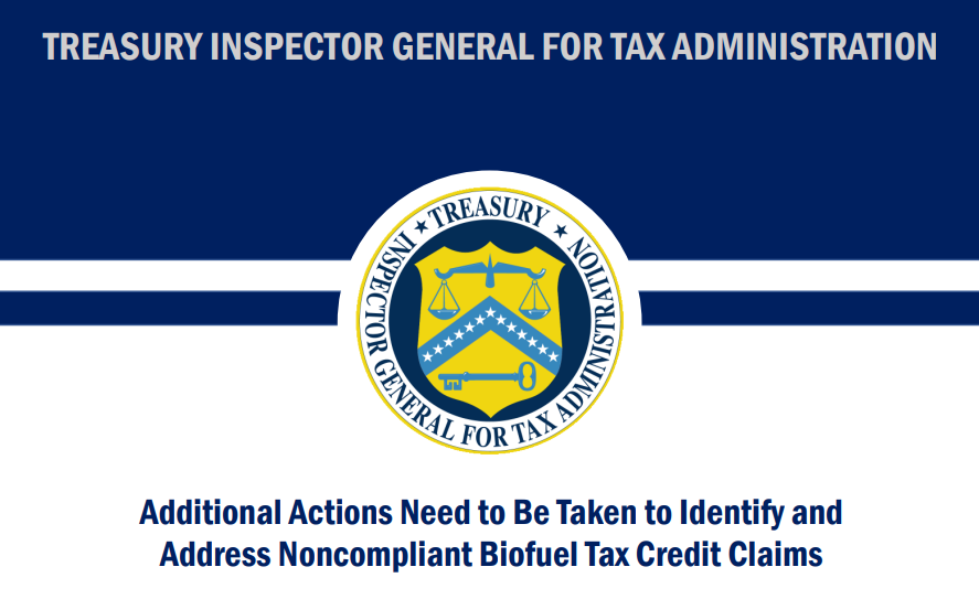 Audit Finds Potential Fraud in Biofuels Tax Credit Program - Farm ...