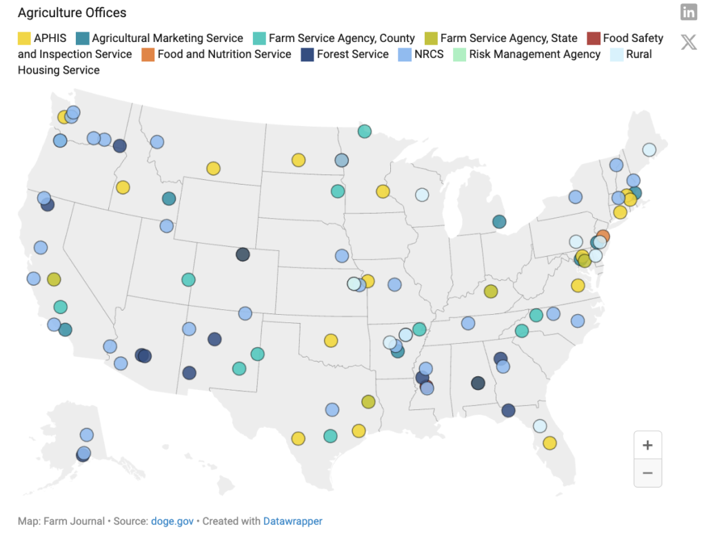 100+ USDA Offices Face Lease Termination from DOGE - Farm Policy News